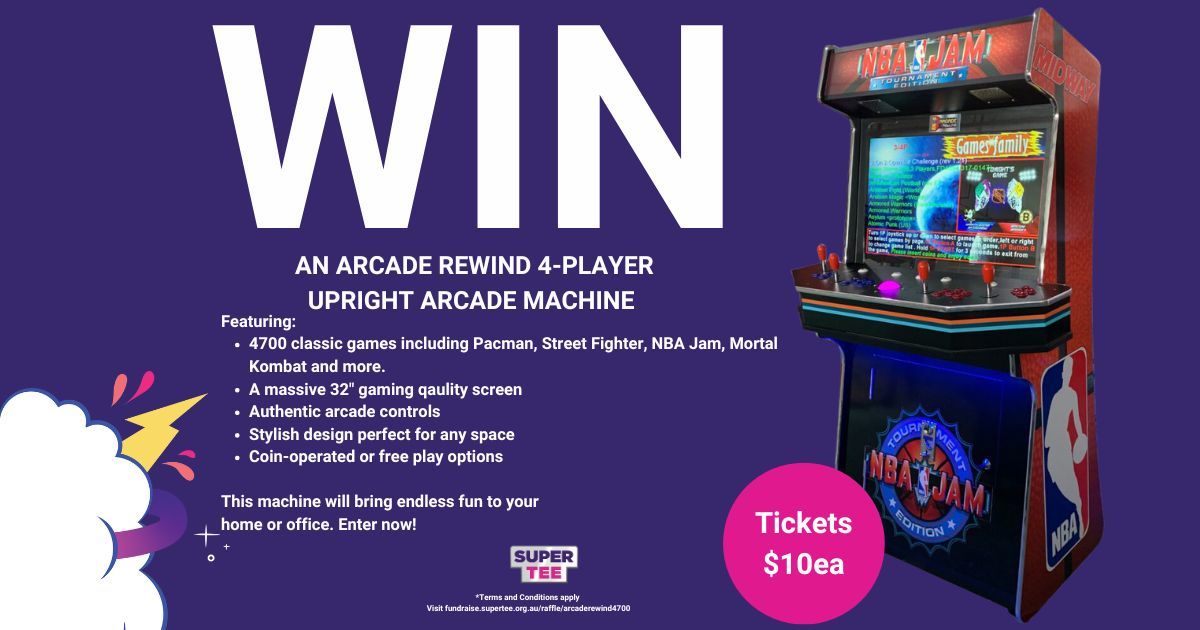 Supertee | Win a 4-Player Arcade Machine